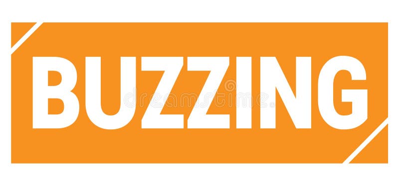 BUZZING Text Written on Orange Stamp Sign Stock Illustration ...