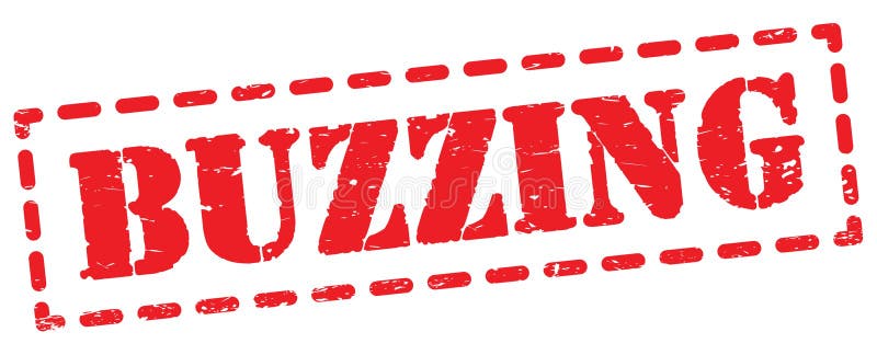 BUZZING Text Written on Red Stamp Sign Stock Illustration ...