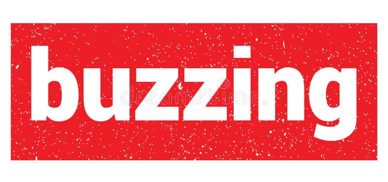 Buzzing Text Written on Red Stamp Sign Stock Illustration ...