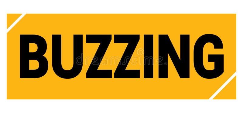 BUZZING Text on Yellow-black Grungy Stamp Sign Stock Illustration ...
