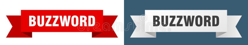 Buzzword Ribbon. Buzzword Isolated Paper Sign. Banner Stock Vector ...