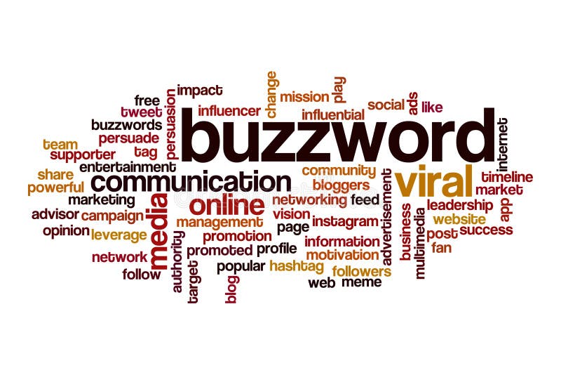 Buzzword Word Cloud Concept Stock Illustration - Illustration of follow ...