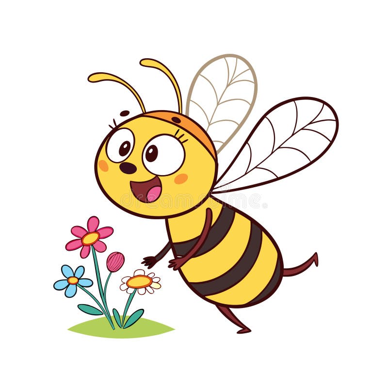 Buzzy the Busy Bee Fun Character Design Stock Vector - Illustration of ...