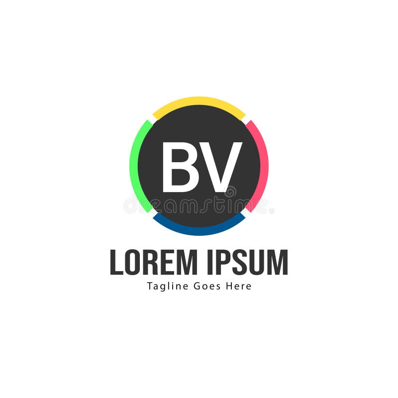 BV Letter Logo Design. Creative Modern BV Letters Icon Illustration ...