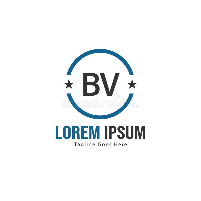 BV Letter Logo Design. Creative Modern BV Letters Icon Illustration ...