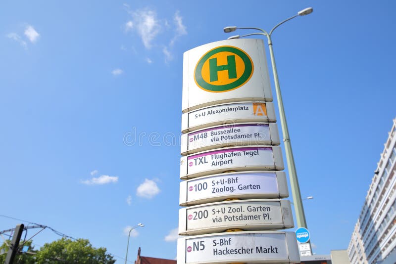 BVG Bus Stop Berlin Germany Editorial Stock Photo - Image of arrival ...