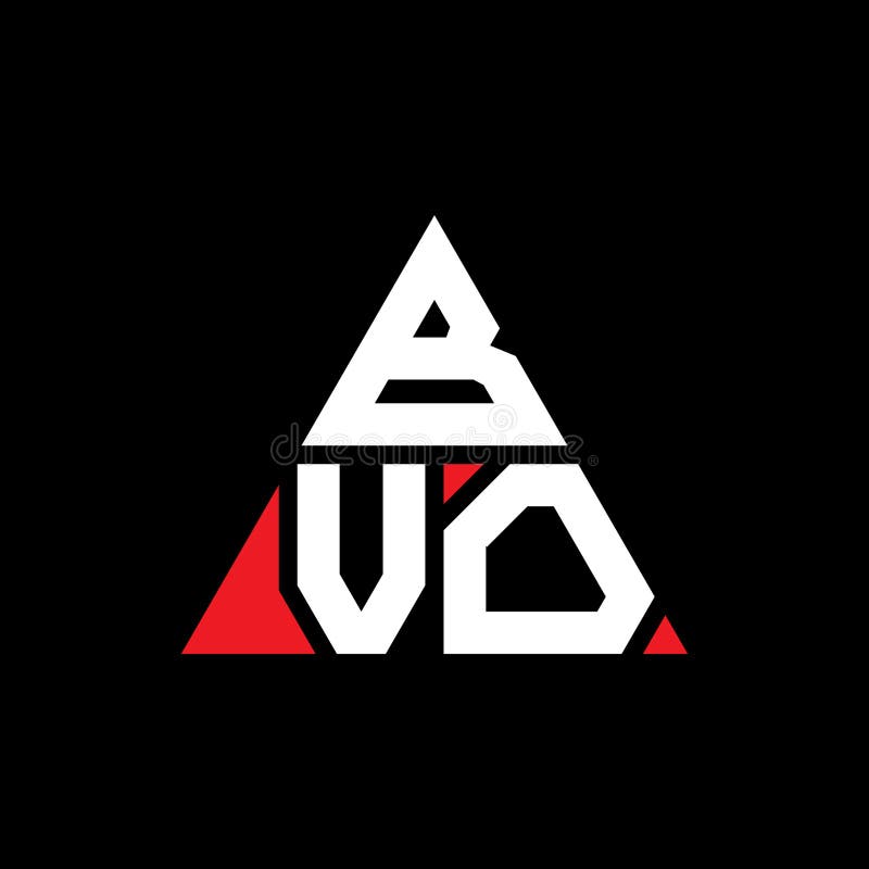 BVO Triangle Letter Logo Design with Triangle Shape. BVO Triangle Logo ...