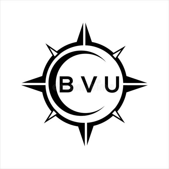 BVU Abstract Technology Circle Setting Logo Design on White Background ...