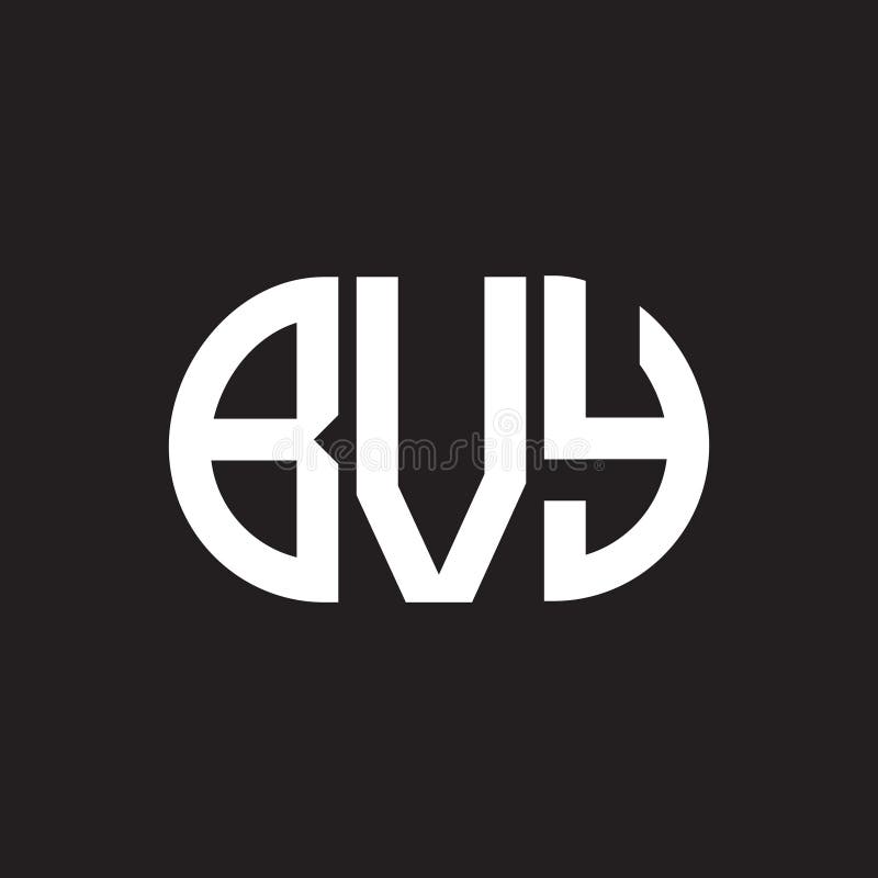 BVY Letter Logo Design on Black Background. BVY Stock Vector ...