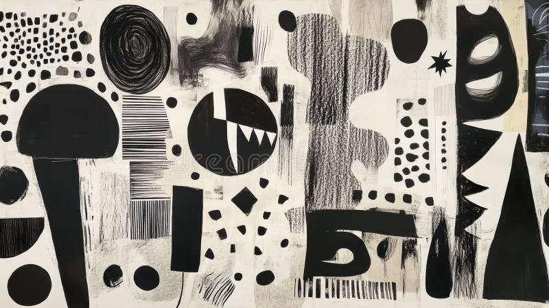 BW abstract art display stock photo. Image of monochrome - 374700976