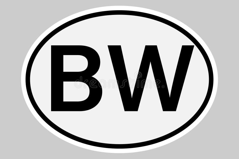 Botswana International Vehicle Registration Code Stock Vector ...