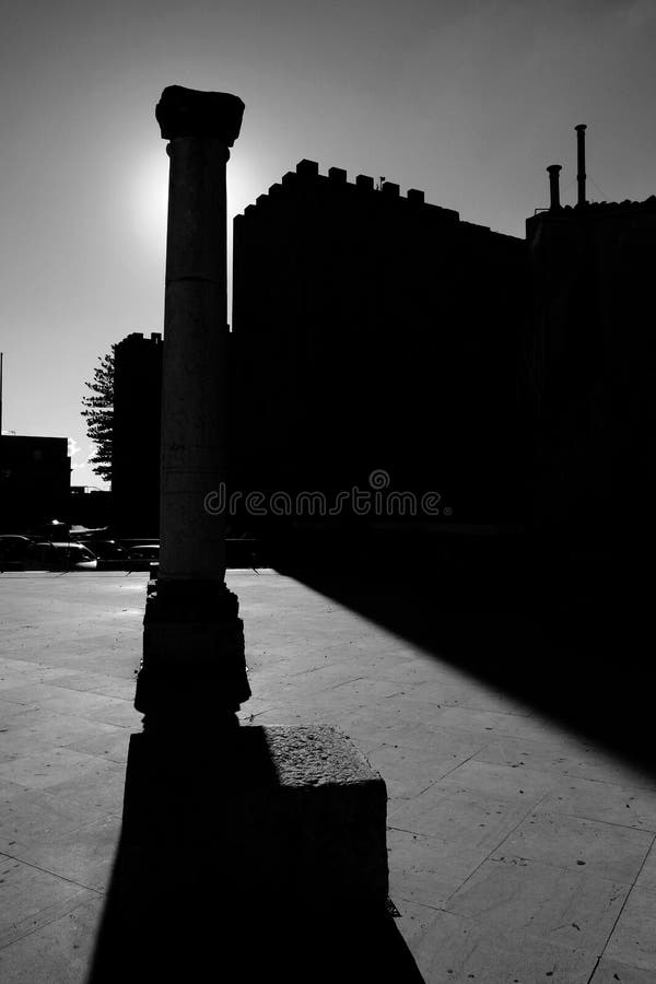 BW Column Castle Metaphisic Stock Photo - Image of castle, nice: 59460188