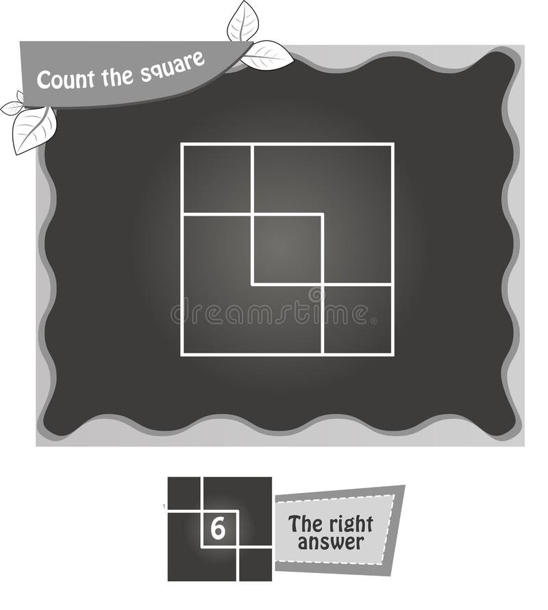 BW Count the squares stock illustration. Illustration of black - 76964227