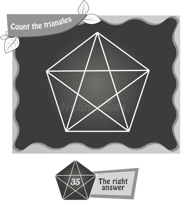 Count the Triangles, Maths Game for Children, Easy Level, Education ...