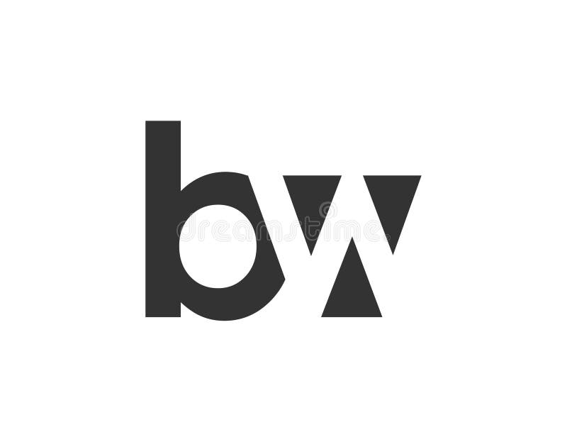 BW Creative Geometric Initial Based Modern and Minimal Logo. Letter B W ...