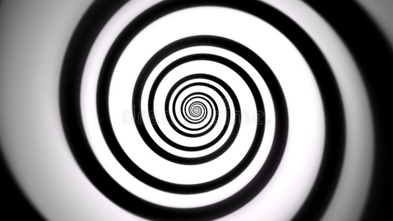 BW Hypnotic Spiral VJ Loop Motion Background Stock Video - Video of ...
