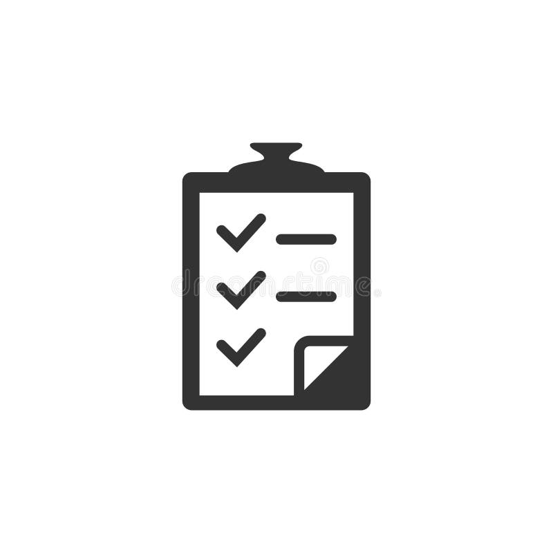 BW icon - Checklist stock vector. Illustration of form - 193266661