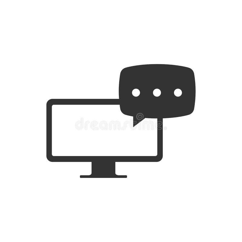 Computer chat stock illustration. Illustration of office - 1011790