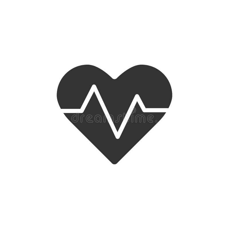 BW icon - Heart rate stock vector. Illustration of frequency - 193419238