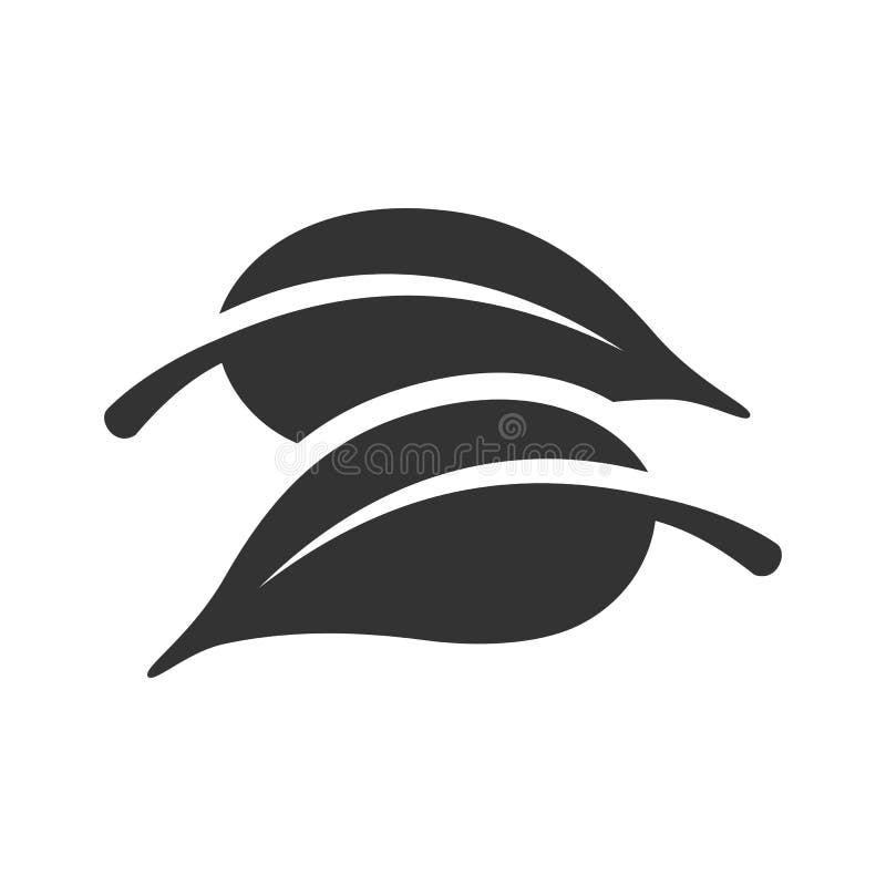 BW icon - Leaves stock vector. Illustration of bunch - 193268763