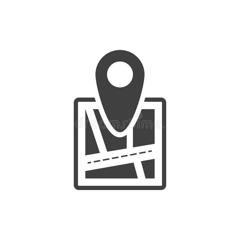 BW icon - Road map stock vector. Illustration of vector - 193269254