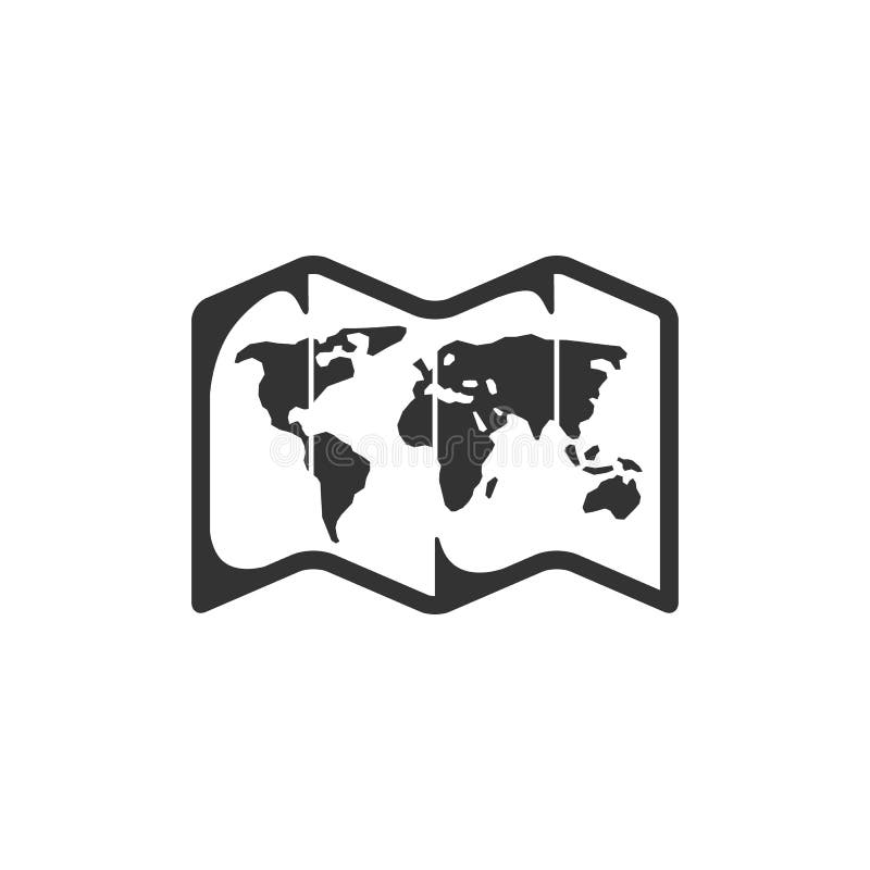 BW icon - World map stock vector. Illustration of mark - 193269205