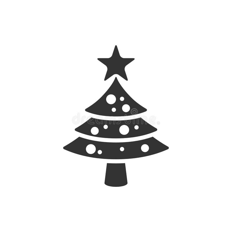 BW Icons - Christmas Tree Star Stock Vector - Illustration of vector ...