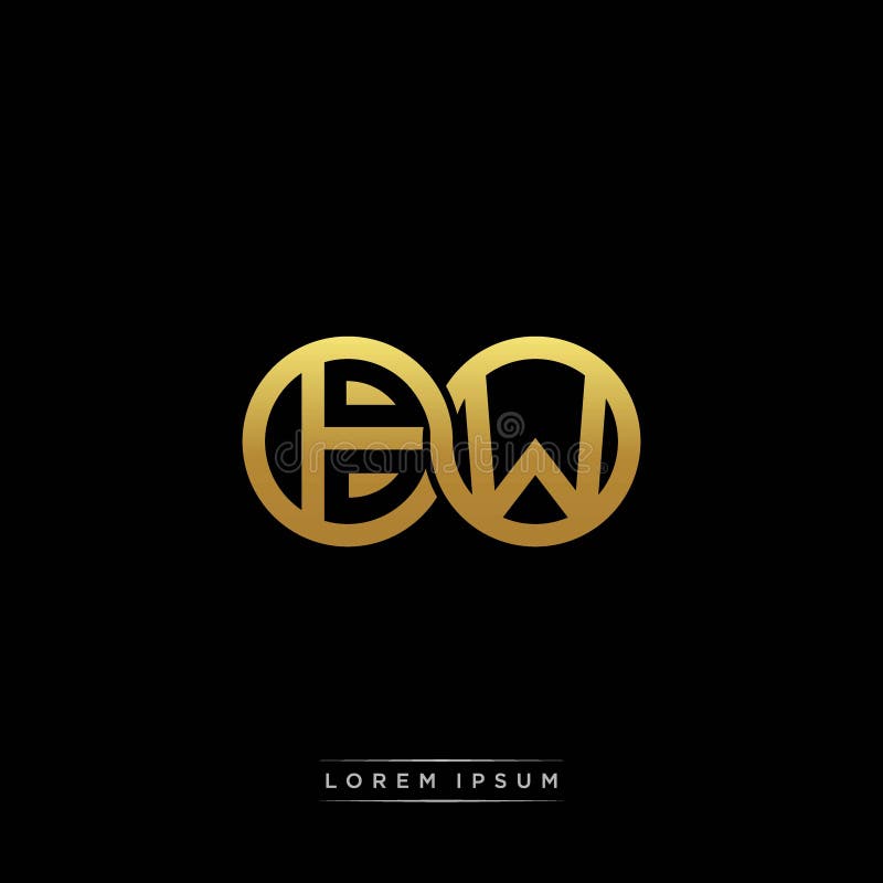 BW Initial Letter Linked Circle Capital Monogram Logo Modern Template ...