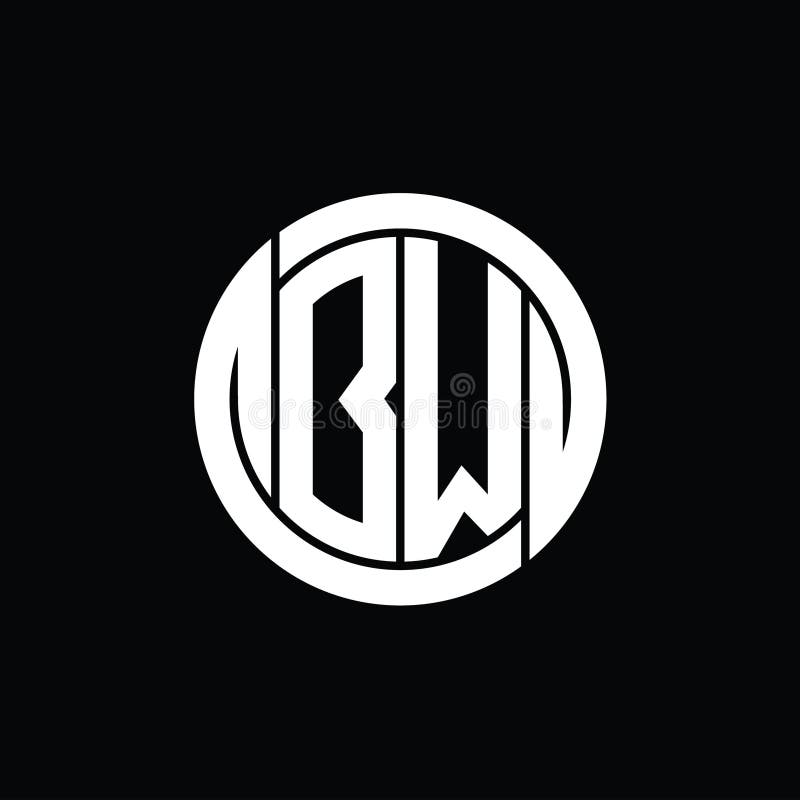 BW Logo Monogram Shield Inside Circle Shape Vector Images Design ...