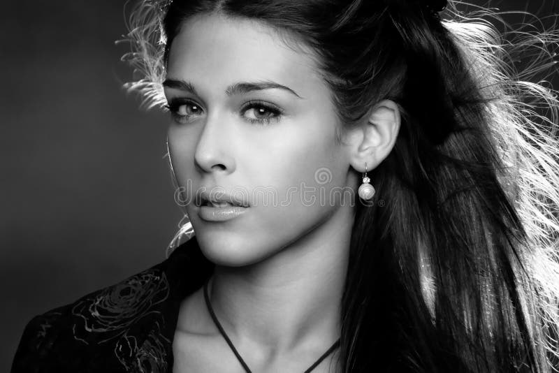 Bw portrait stock photo. Image of tender, young, white - 13367108