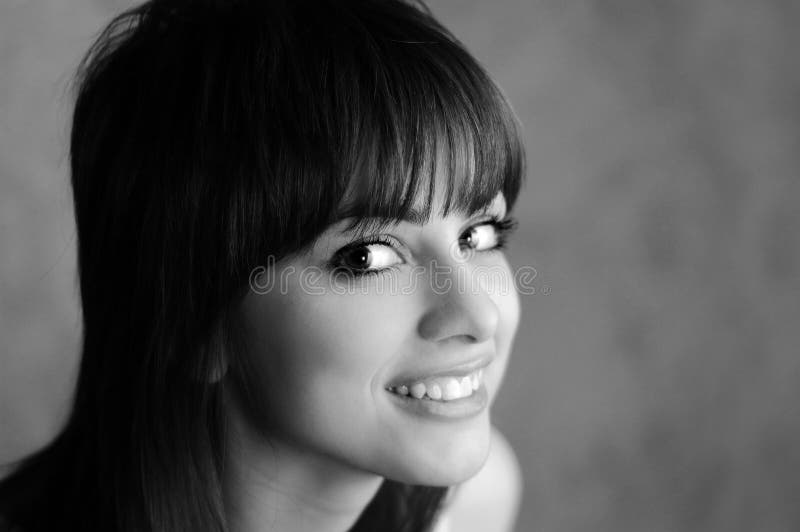 BW portrait stock image. Image of happy, idea, fashion - 695673