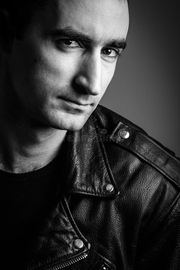 BW Portrait stock photo. Image of modern, face, fashionable - 48748248