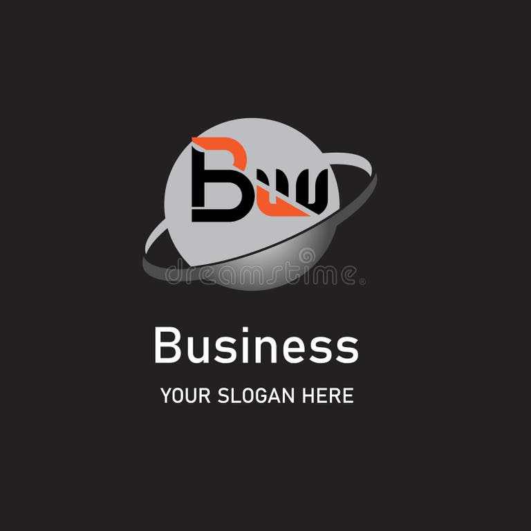 BW Text Logo Design stock vector. Illustration of banner - 260853803