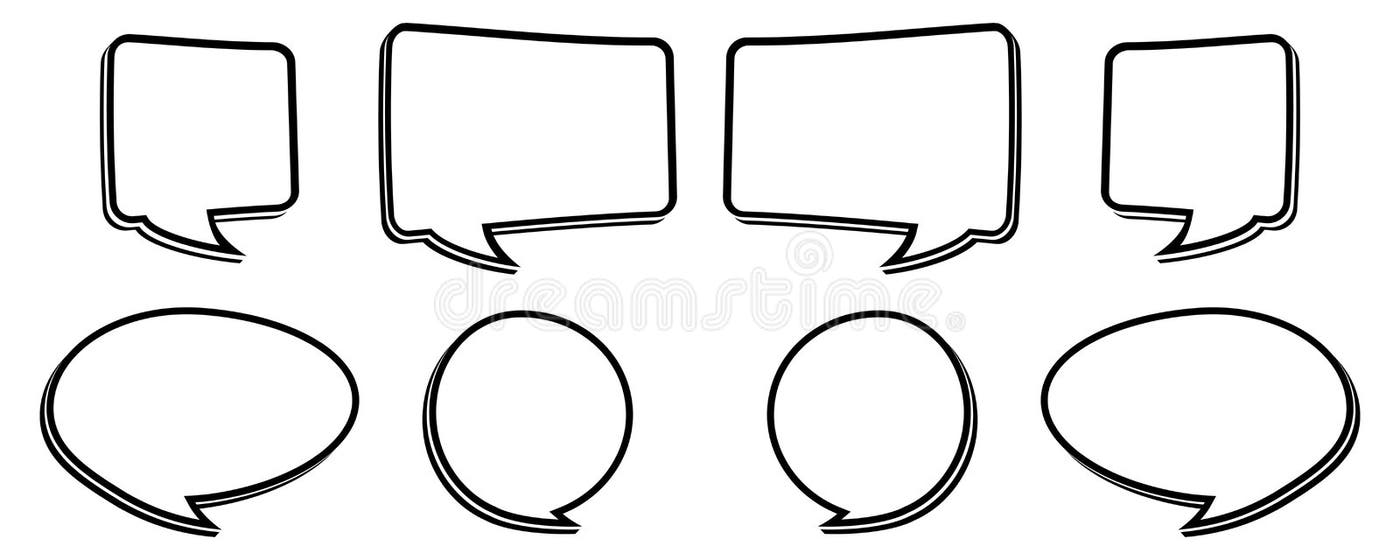 Speech Bubbles Bw Stock Illustrations – 34 Speech Bubbles Bw Stock ...