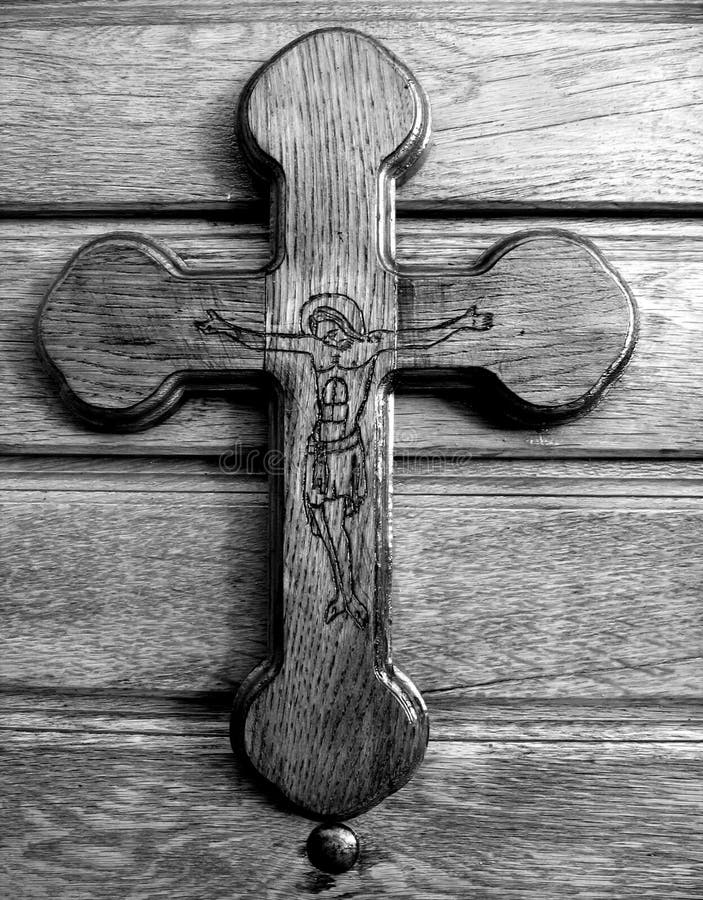 BW Wooden cross stock photo. Image of faith, abstracts - 489476