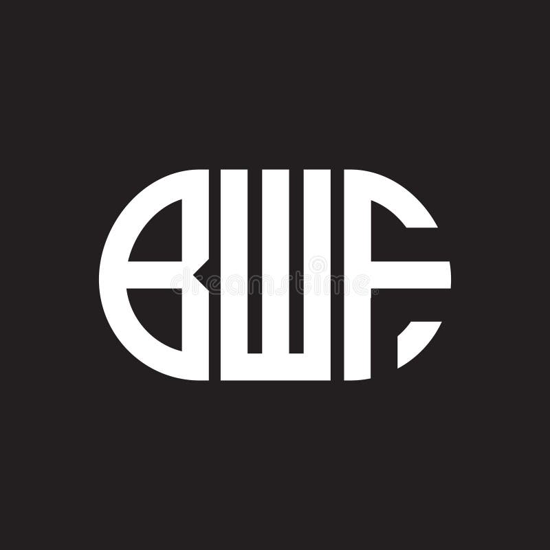 BWF Letter Logo Design on Black Background. BWF Stock Vector ...