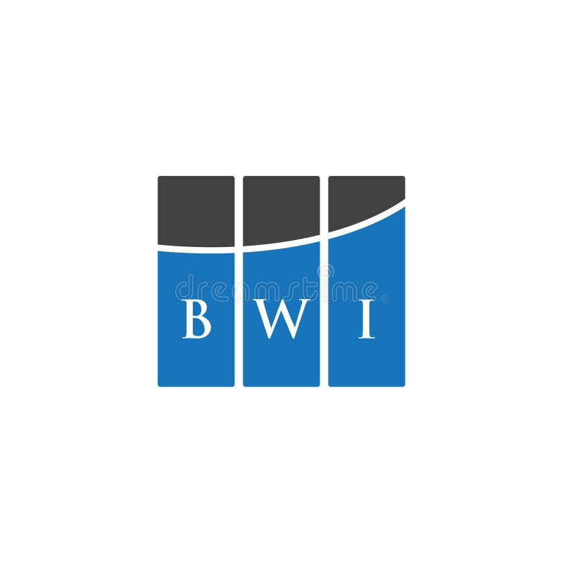 BWI Letter Logo Design on BLACK Background. BWI Creative Initials ...