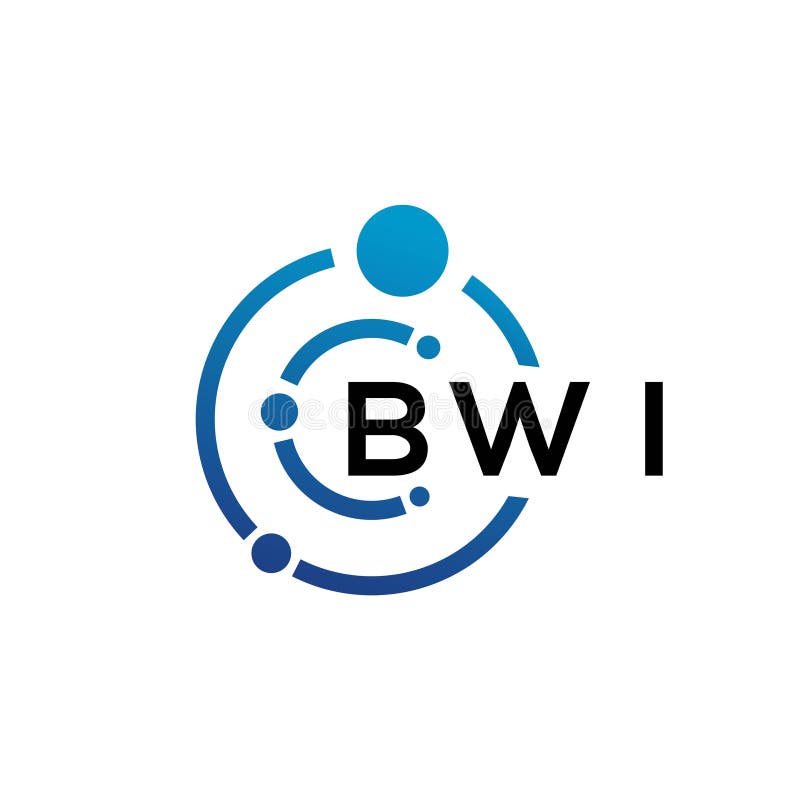 BWI Letter Logo Design on White Background. BWI Creative Initials ...