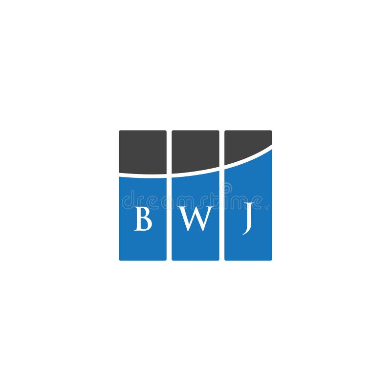 BWJ Letter Logo Design on BLACK Background. BWJ Creative Initials ...