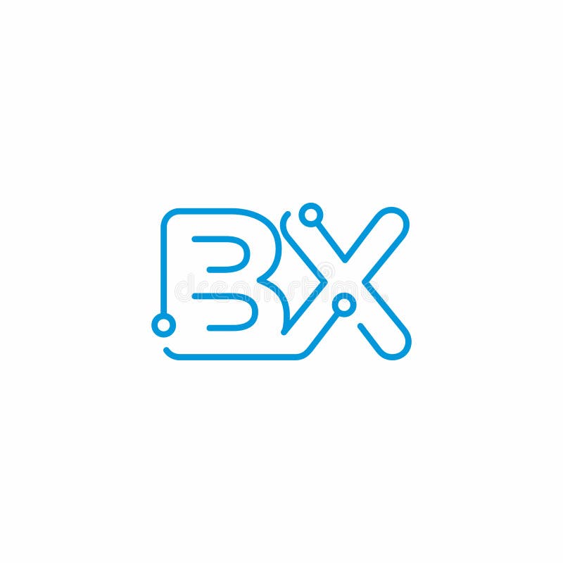 BX Letters, Electronic Logo Design Vector 001 Stock Vector ...