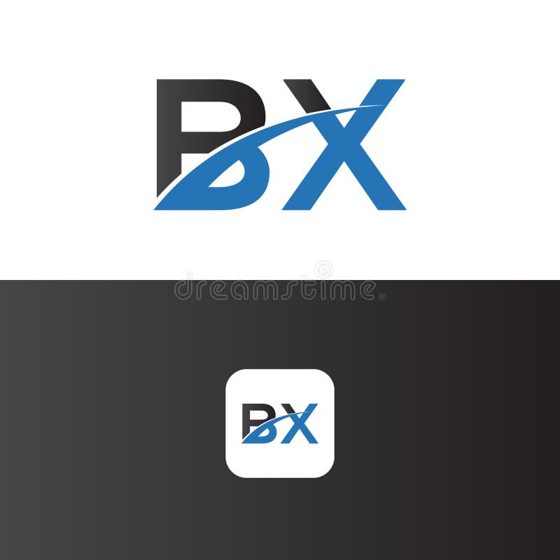 BX Logo Letter Design Template Element Stock Vector - Illustration of ...