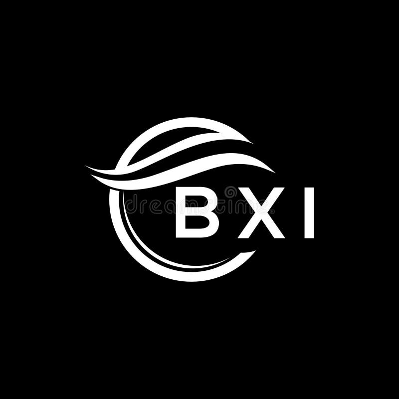 BXI Letter Logo Design on Black Background. BXI Creative Circle Letter ...