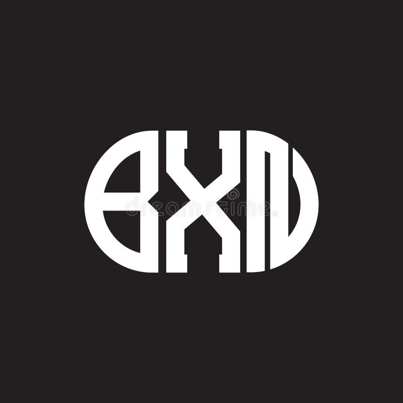 BXN Letter Logo Design on Black Background. BXN Stock Vector ...