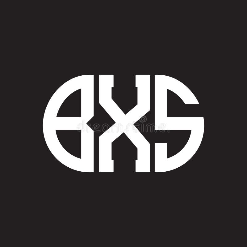 BXS Letter Logo Design on Black Background. BXS Stock Vector ...