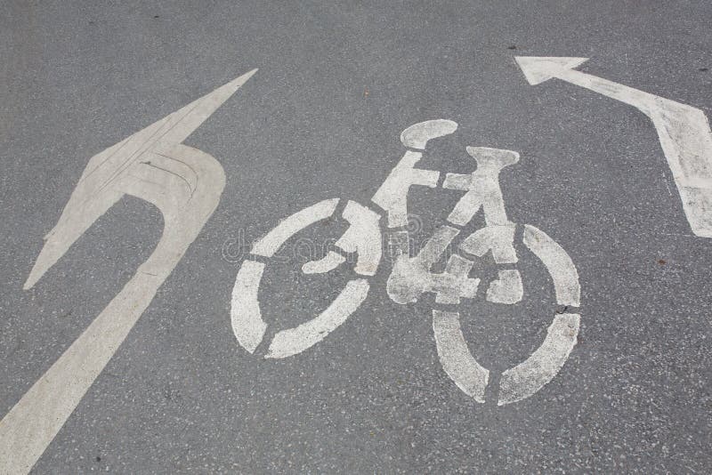 Bycicle road sign. stock image. Image of bycicle, ground - 51026033