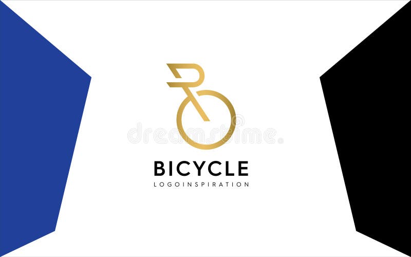 Bycycle Simple and Modern Logo Gold and Black Combination Color Stock ...