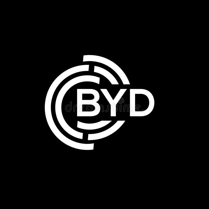 BYD Letter Logo Design on Black Background. BYD Creative Initials ...