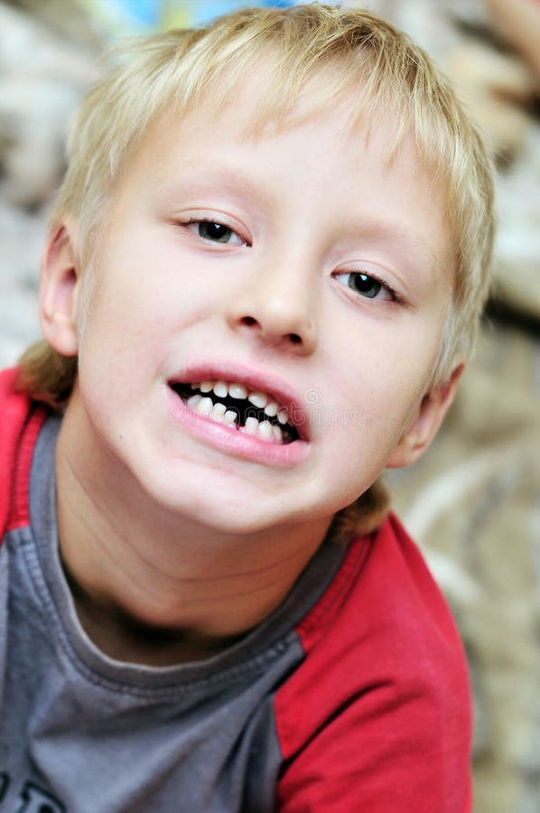 Bye bye first milk tooth stock image. Image of front - 16353137