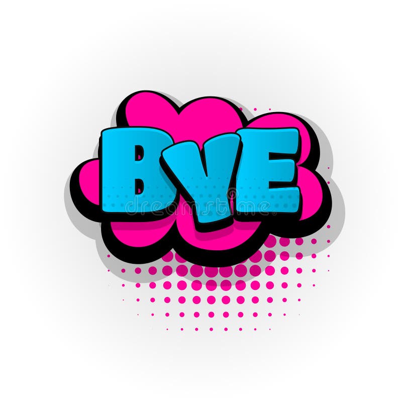 Bye Comic Book Text Pop Art Stock Vector - Illustration of retro ...