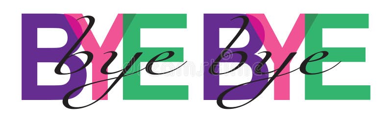 Bye bye letters stock de ilustración. Ilustración de fondo - 217642693